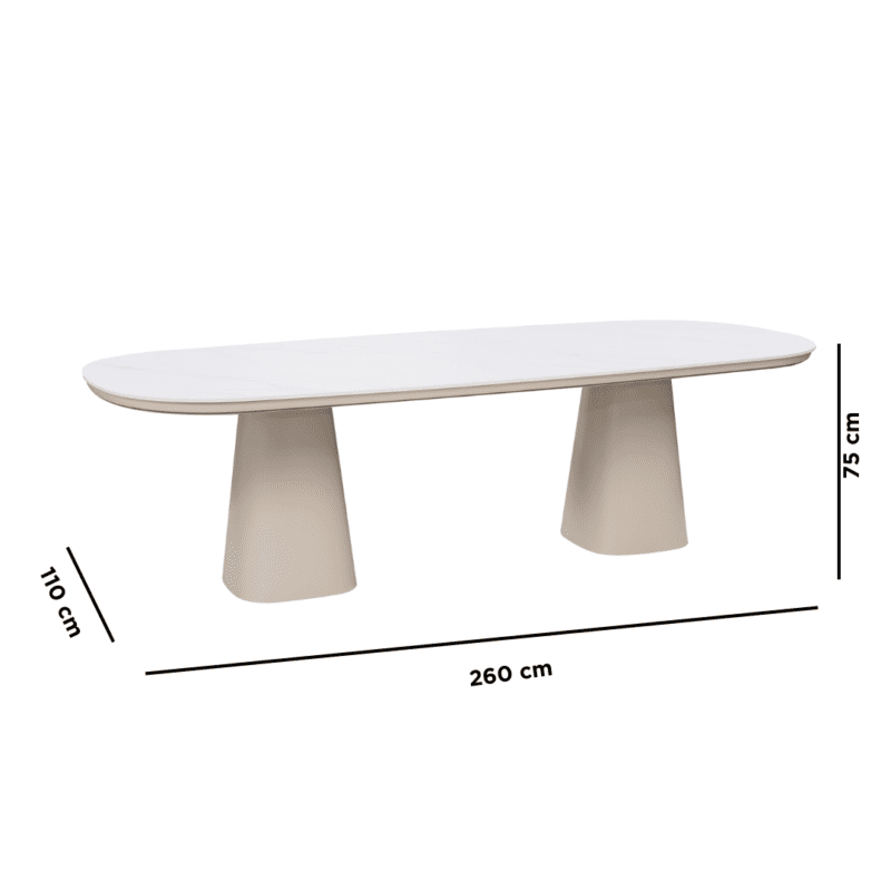 Marrakech Dining Table - Modern Oval Design Outdoor Dining Table ...